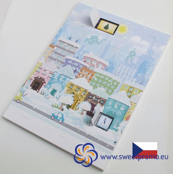 Advent calendar A3 with advertising print - Amount in package: 100pcs ...